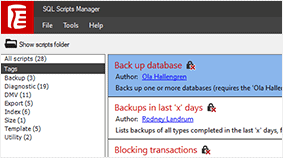 Free SQL Server Administration Scripts | SQL Scripts Manager