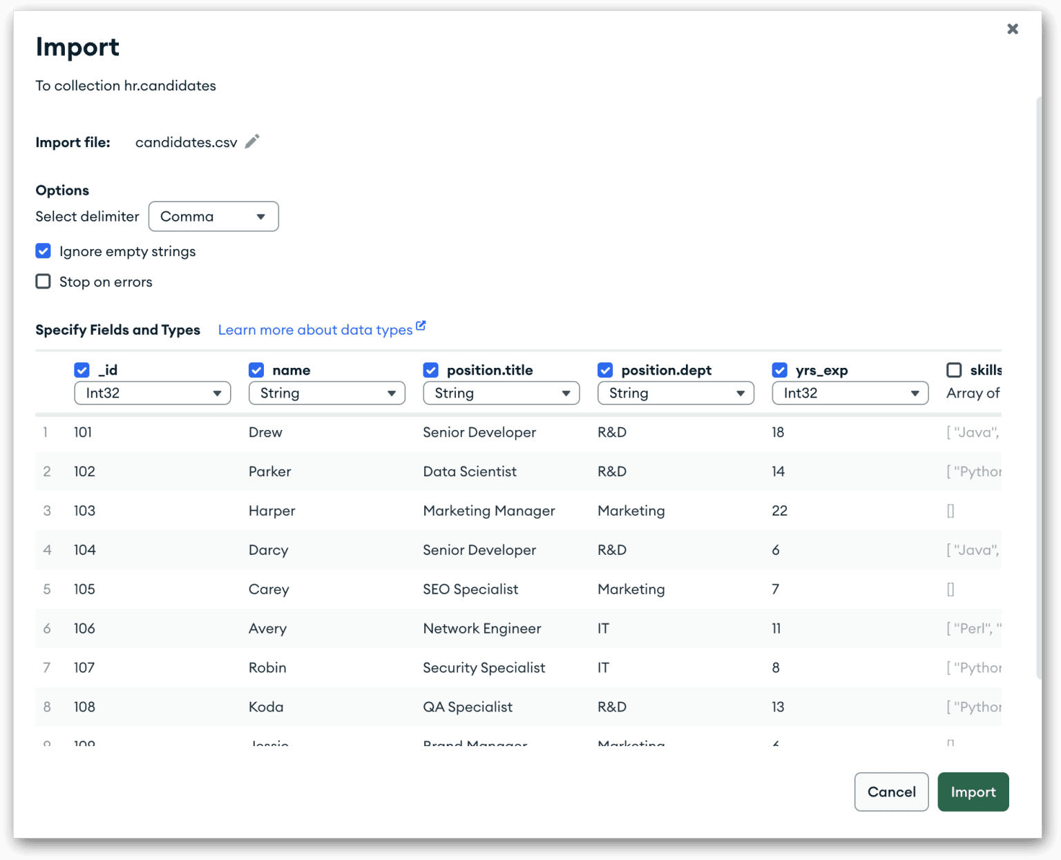 Importing And Exporting Data In Mongodb Compass Simple Talk