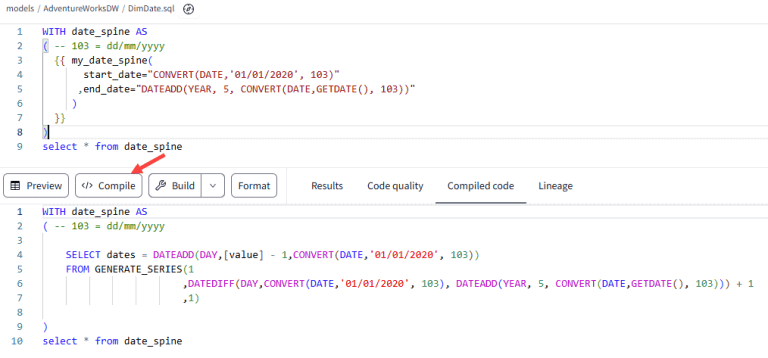 How to Load a Date Dimension in Microsoft Fabric using Macros in dbt? - Simple Talk