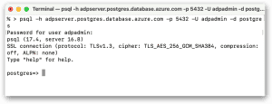 How to Use the psql Command-Line Tool with Azure Database for PostgreSQL Flexible Server ...