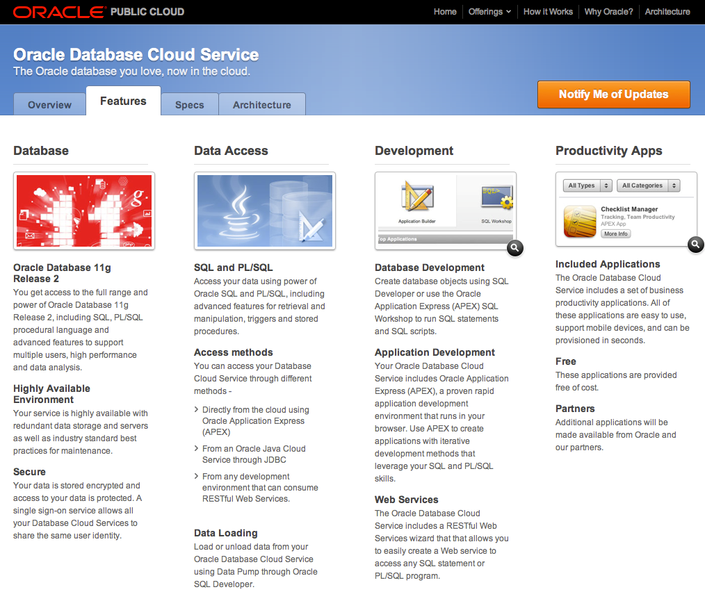 Oracle Database And Oracle Applications Apex In The Cloud