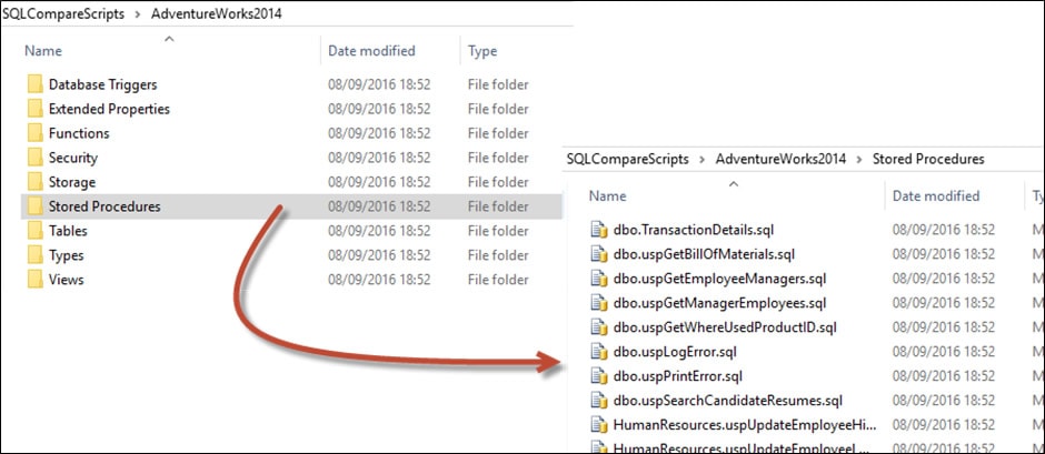 Creating A Directory Of Object Level Scripts With Sql Compare