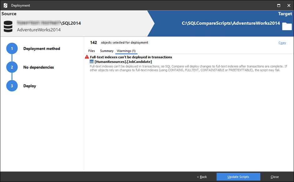 Creating A Directory Of Object Level Scripts With Sql Compare