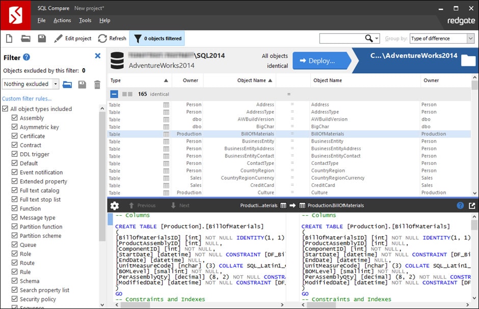 Creating A Directory Of Object Level Scripts With Sql Compare