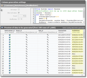 Generating realistic dates - SQL Data Generator and Python