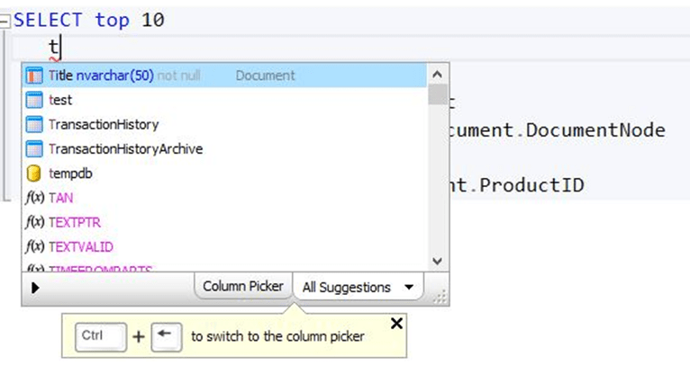 Quick Sql Prompt Tip Picking The Columns You Need For Speedy Results Redgate