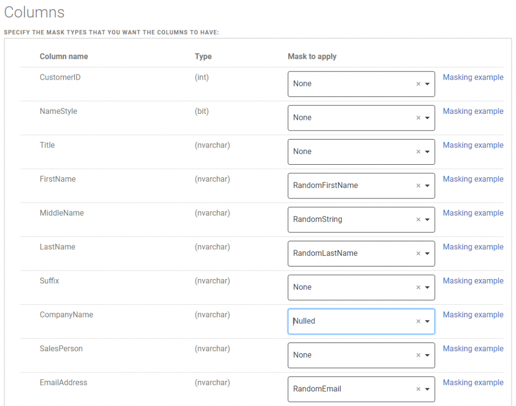 SQL Data Mask: now featuring configurable masks