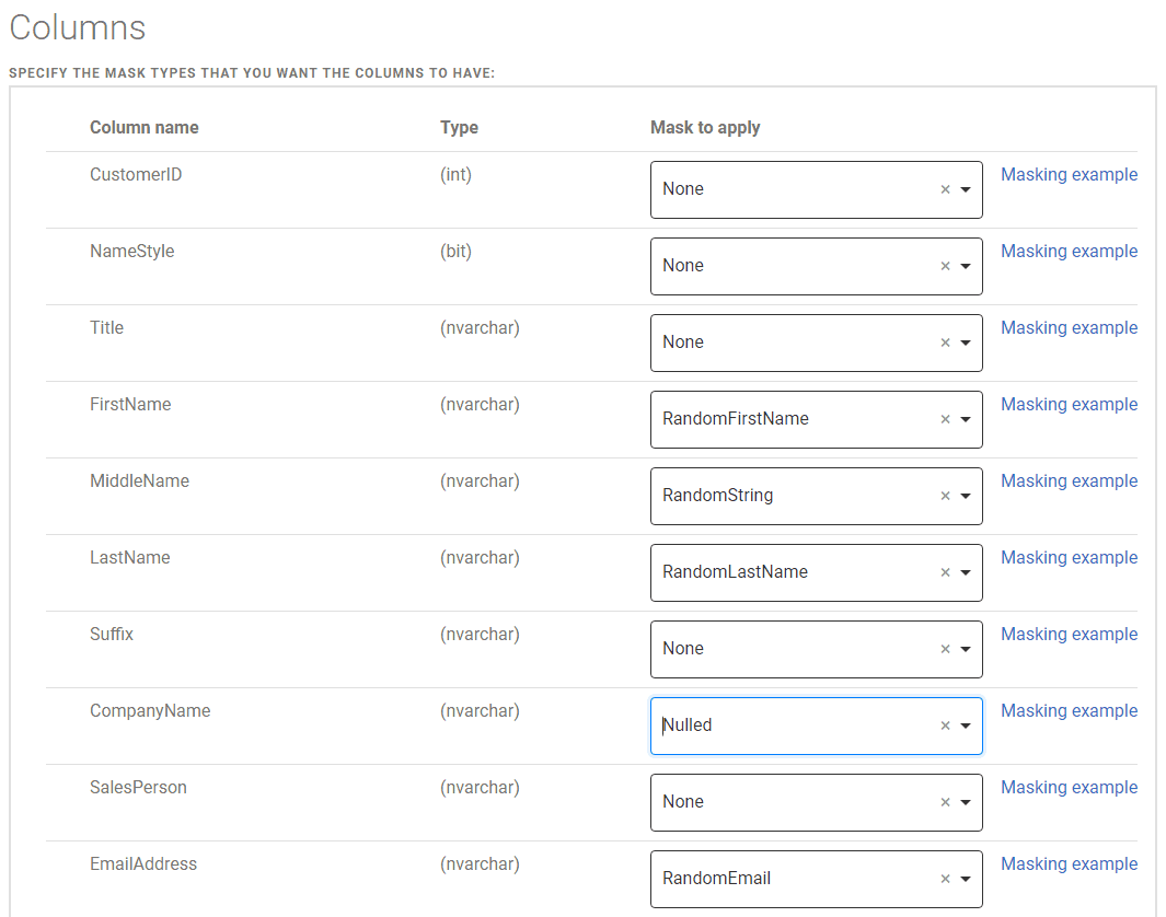SQL Data Mask: now featuring configurable masks