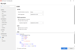 How to style SQL using SQL Prompt's new formatting options