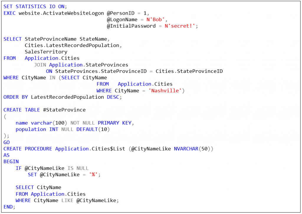 The Louis Davidson custom style for SQL Prompt