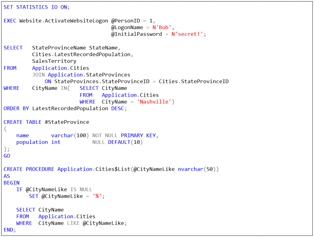 The Louis Davidson custom style for SQL Prompt