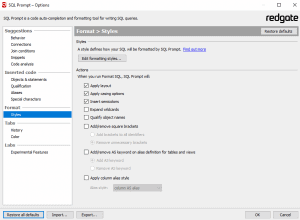 How to implement a SQL formatting standard using SQL Prompt v8