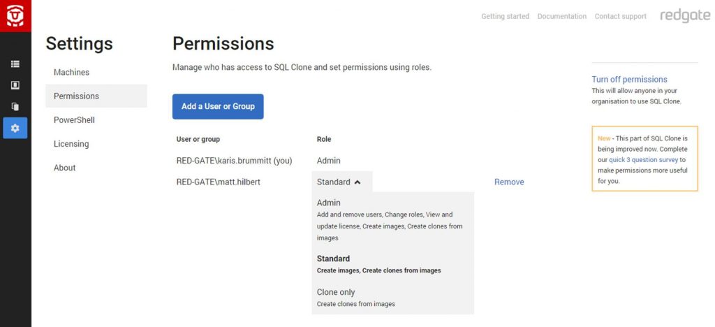 New permissions features brings access control to SQL Clone