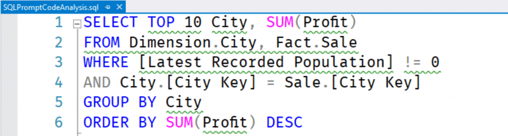 Avoid T-SQL Technical Debt using SQL Prompt Code Analysis | Redgate