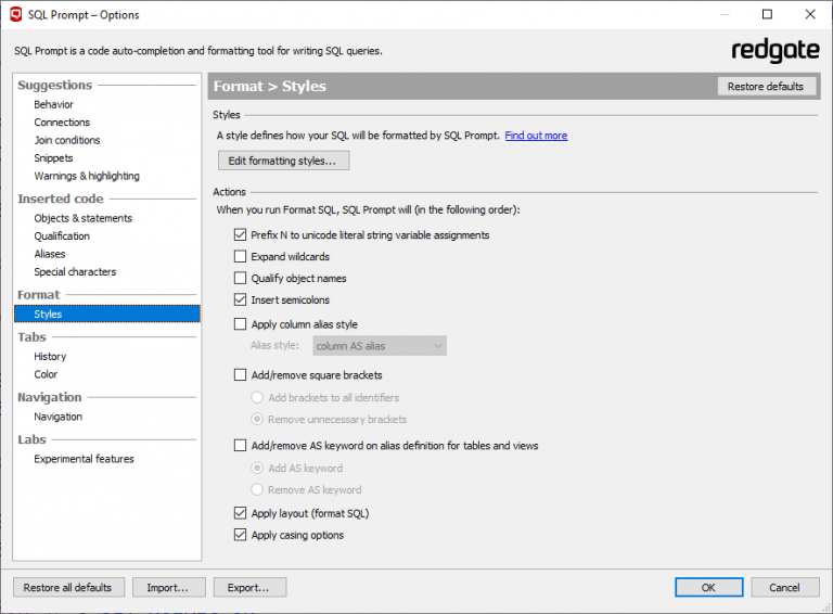 Beyond Formatting Improving Sql Code Using Sql Prompt Actions Redgate 