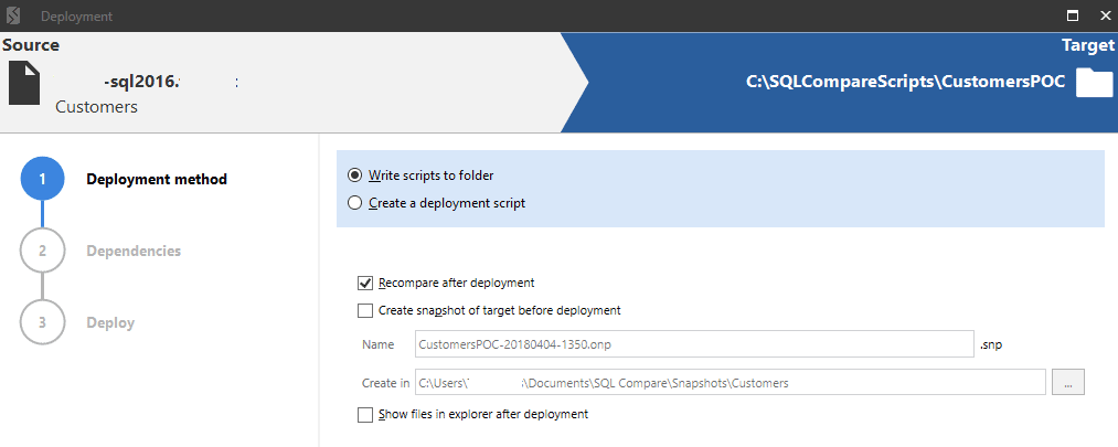 SQL Compare Snapshots: a lightweight database version control and ...