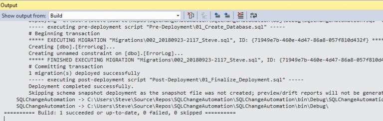 Database Development in Visual Studio using SQL Change Automation ...