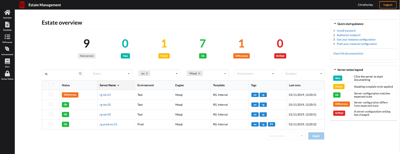 Server Estate Management early access program | Redgate