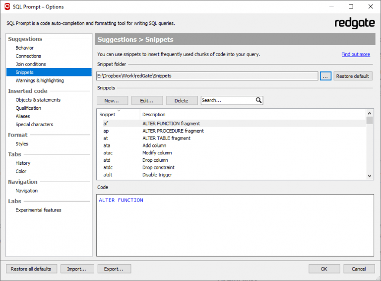Sql prompt snippets - lanetaaviation Sql prompt snippets - lanetaaviation