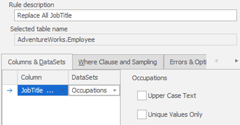 Getting Started With Sql Data Masker I Need To Mask Some Columns Redgate