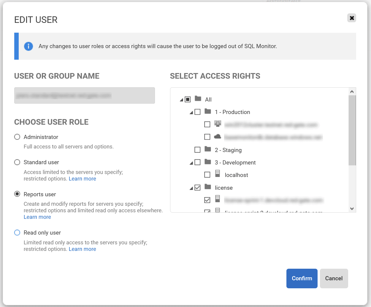 Adding Reports Users to Redgate Monitor | Redgate