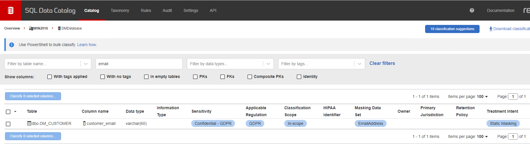 How To Classify And Protect Your Development Data Automatically Using Sql Data Catalog And Data