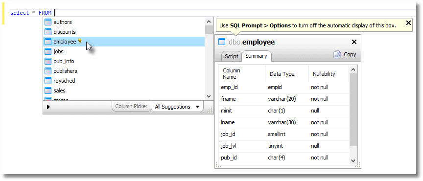 SQL IntelliSense and Autocomplete in SSMS | Redgate