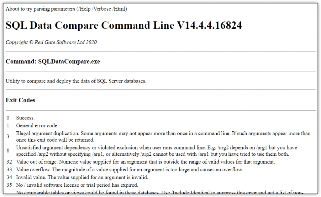Comparing And Syncing Data Using Sql Data Compare Command Line Redgate