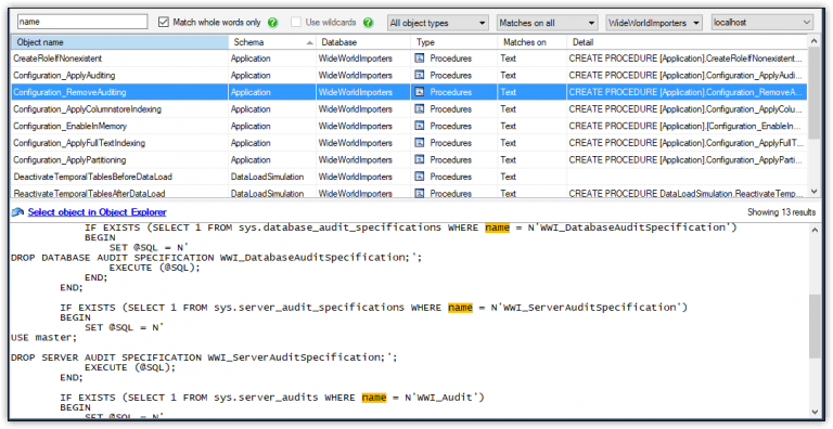 Searching For Objects In Sql Server Databases Redgate