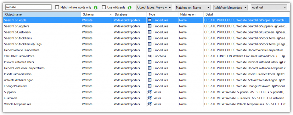 Searching for Objects in SQL Server Databases | Redgate