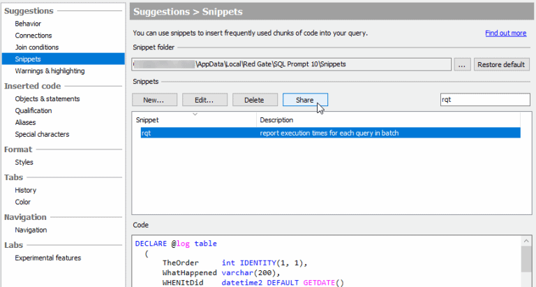 Exploring New Sql Prompt Features In Sql Toolbelt And Sql Toolbelt Essentials Redgate
