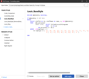 Sharing SQL Prompt Code Snippets and Styles via the Redgate Platform | Redgate