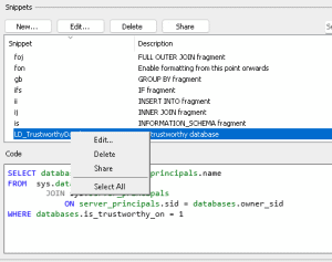 Sharing SQL Prompt Code Snippets and Styles via the Redgate Platform | Redgate