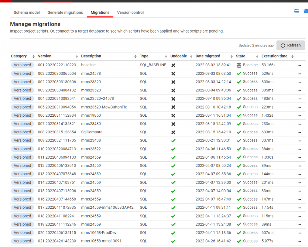Re-baselining a Database using Flyway Desktop | Redgate