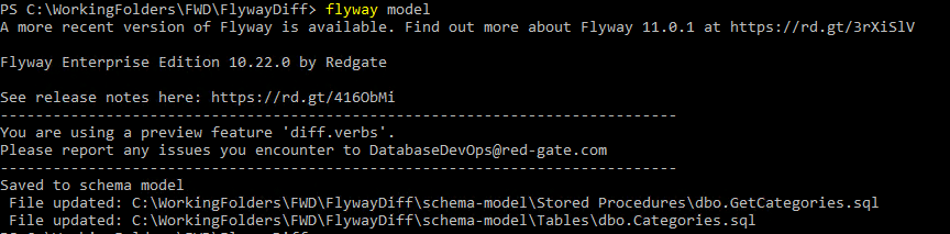 Using the new Flyway Diff commands | Redgate