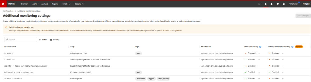 Query Executions in Redgate Monitor | Redgate