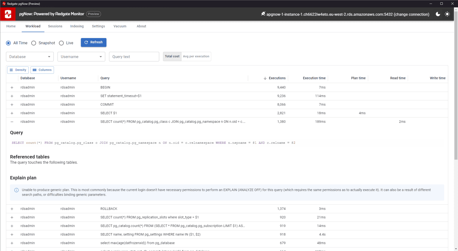 Configuring Amazon Aurora PostgreSQL for Redgate pgNow Activity Monitoring | Redgate