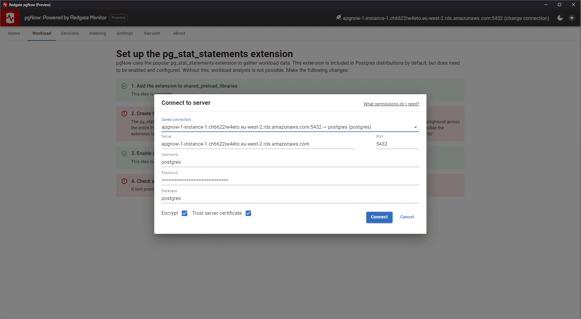 Configuring Amazon Aurora PostgreSQL for Redgate pgNow Activity Monitoring | Redgate