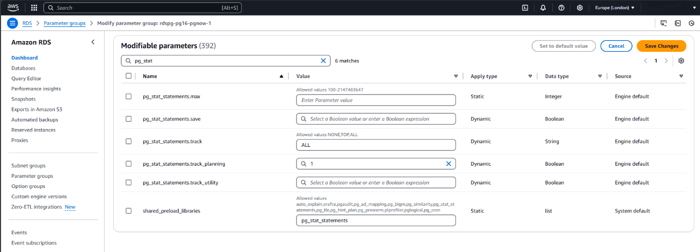 Configuring Amazon Aurora PostgreSQL for Redgate pgNow Activity Monitoring | Redgate